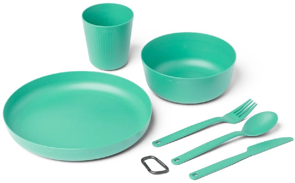 Sea To Summit Camp Dinnerware Set w/ Mesh Sack - Cabbage (6 pcs ...