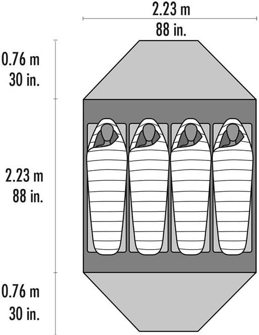 MSR Elixir 4 - Grijs - Trekkerstent