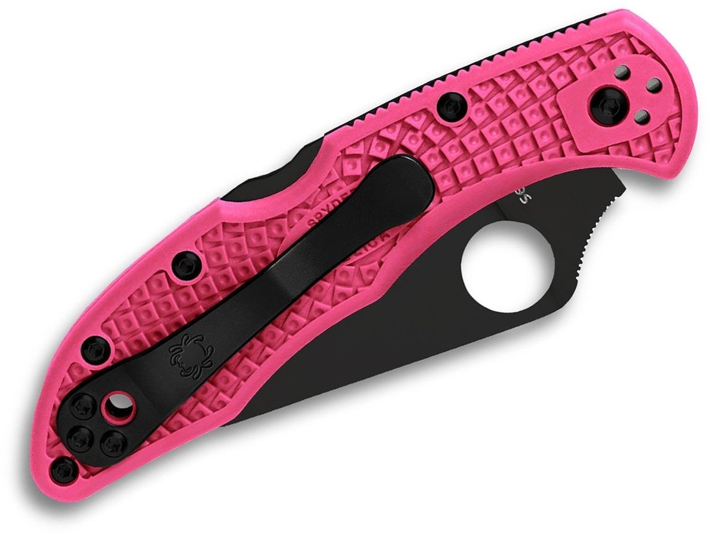 Spyderco Delica 4 Lightweight Pink/Black PE - Pocket Knife | 716104015504