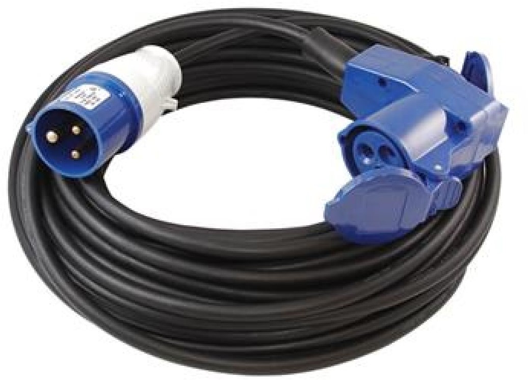 Gimeg Elektra CEE Extension Cable Angled with Socket 20m | 8712757398904